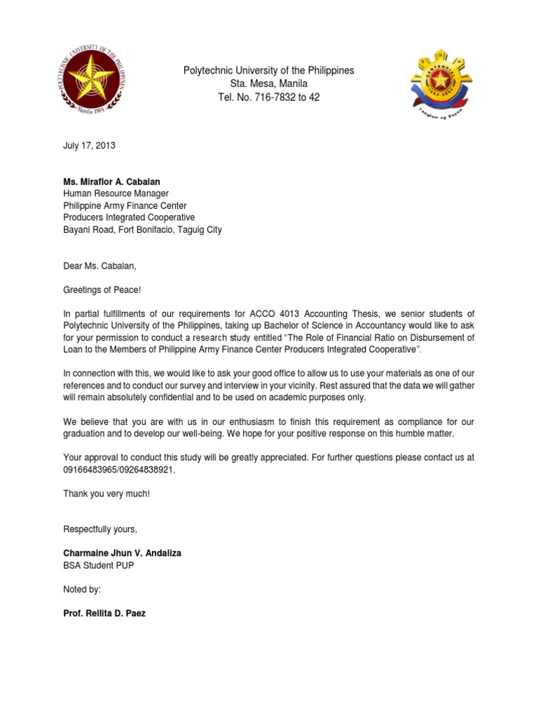 Request Letter To Conduct Research | PDF | Economies | Business