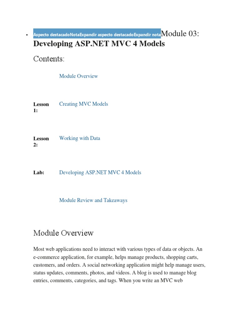 Developing ASP - Net MVC 4 Web Applications | PDF | Entity Framework | Model–View–Controller