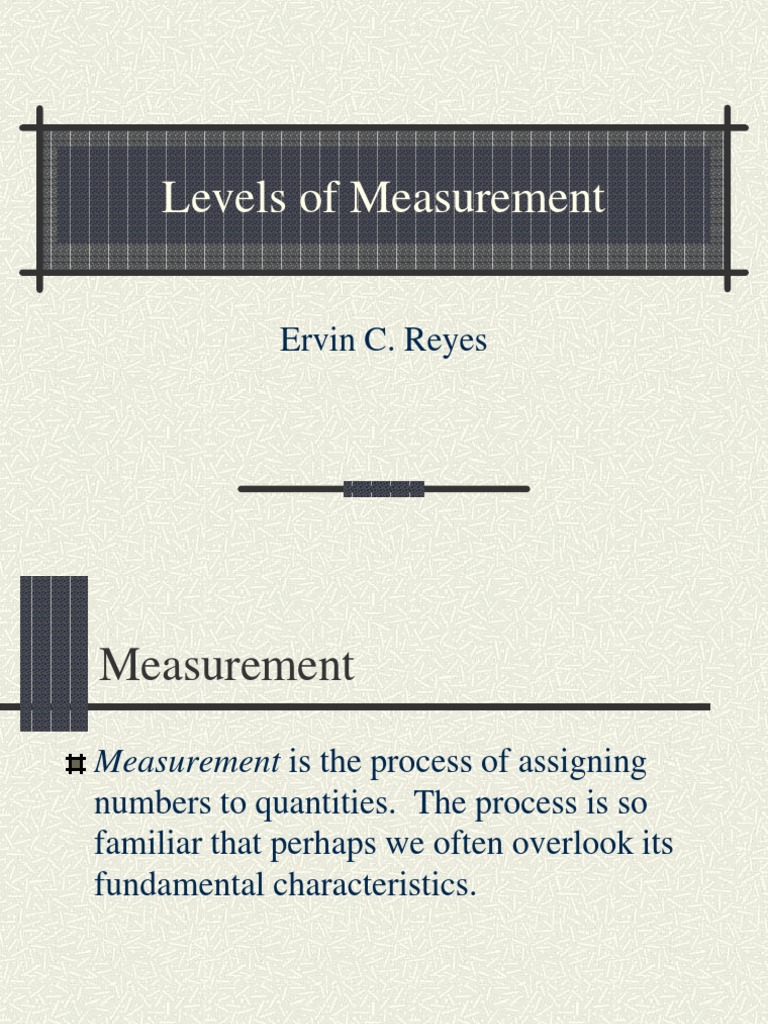 Levels of Measurement | PDF | Level Of Measurement | Measurement