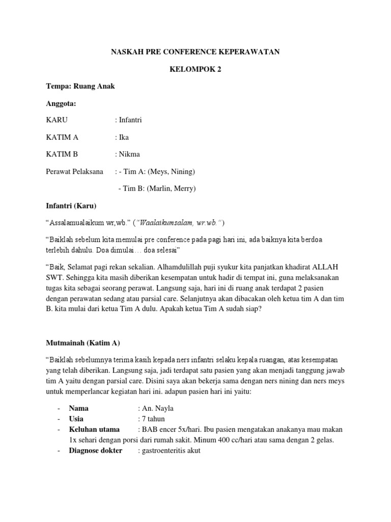 Naskah Pre Conference Keperawatan | PDF
