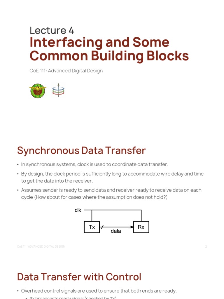 Interfacing and Some Common Building Blocks: Coe 111: Advanced Digital Design | PDF | Computer ...