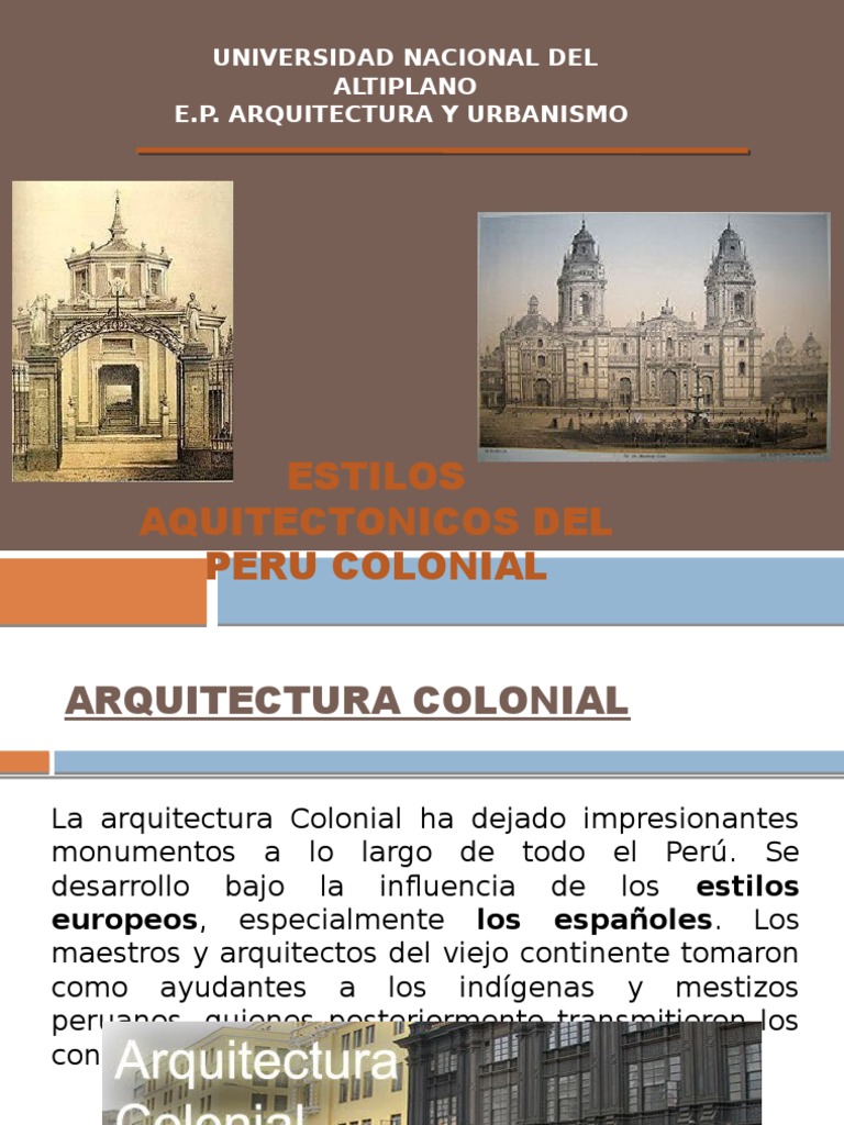 Est - Arq. Coloniales | PDF | Barroco | Columna