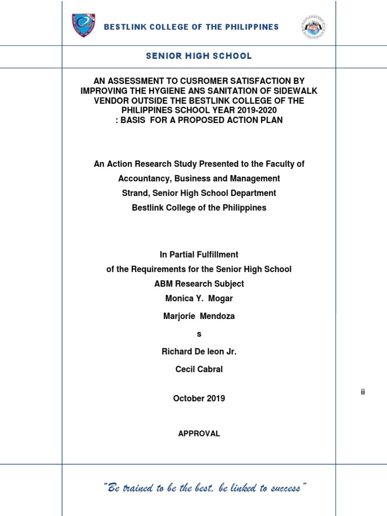 Completed Action Research Template 1 2 | PDF | Survey Methodology ...