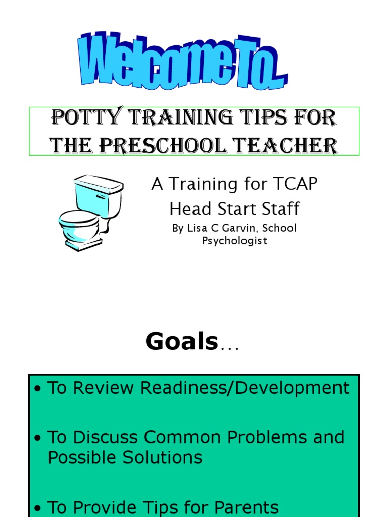 Potty Training TIPS FOR The Preschool TEACHER | PDF | Action ...