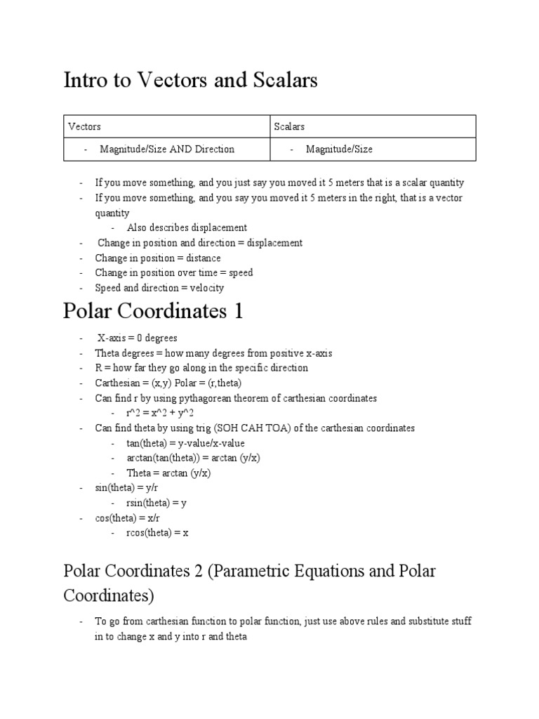 Vectors and Scalars | PDF