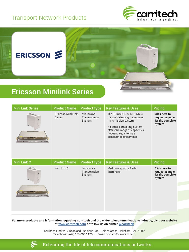 Ericsson Minilink PDF | PDF | Telecommunication | Radio