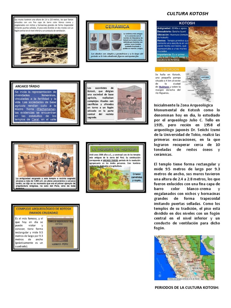 Cultura Kotosh: Templos y Periodos | PDF | Arqueología