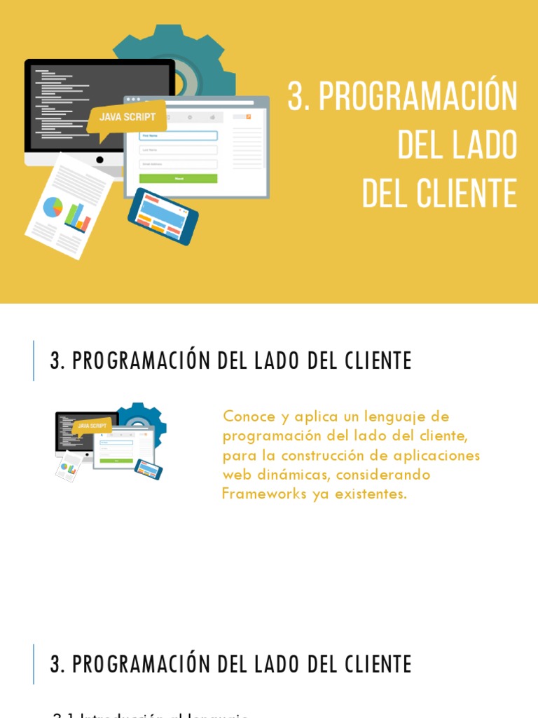 3. Programacion del lado cliente.pptx | Script Java | Página web