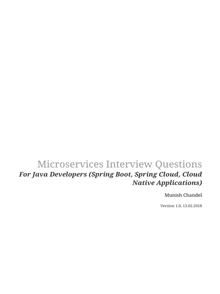 Cracking Microservices Interviews v1.1 | PDF | Component Based Software Engineering | Class ...