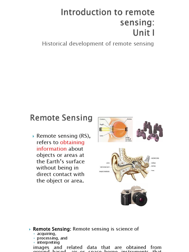 Evolution of Remote Sensing History | PDF | Remote Sensing | Satellite