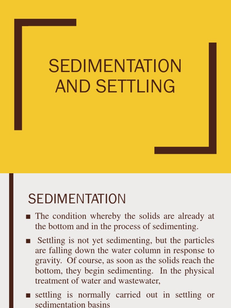 Settling vs. Sedimentation Explained | PDF | Centrifuge | Physical Sciences