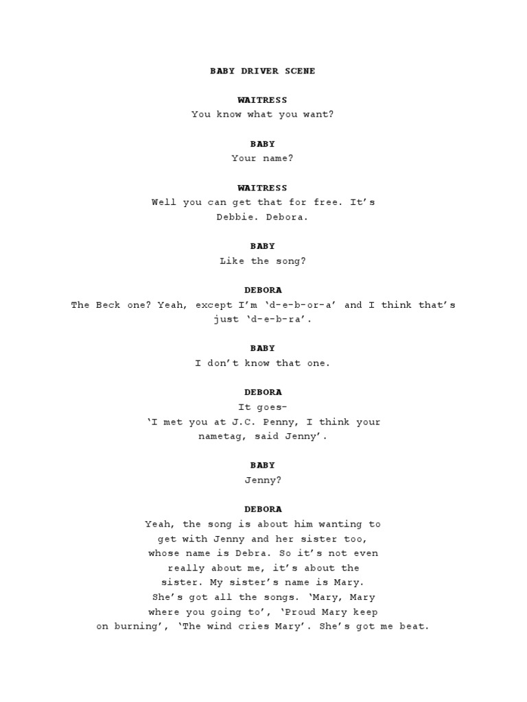 Baby Driver Scene | PDF