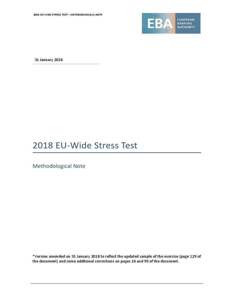 EU Stress Test 2018 | PDF | Stress Test (Financial) | International ...