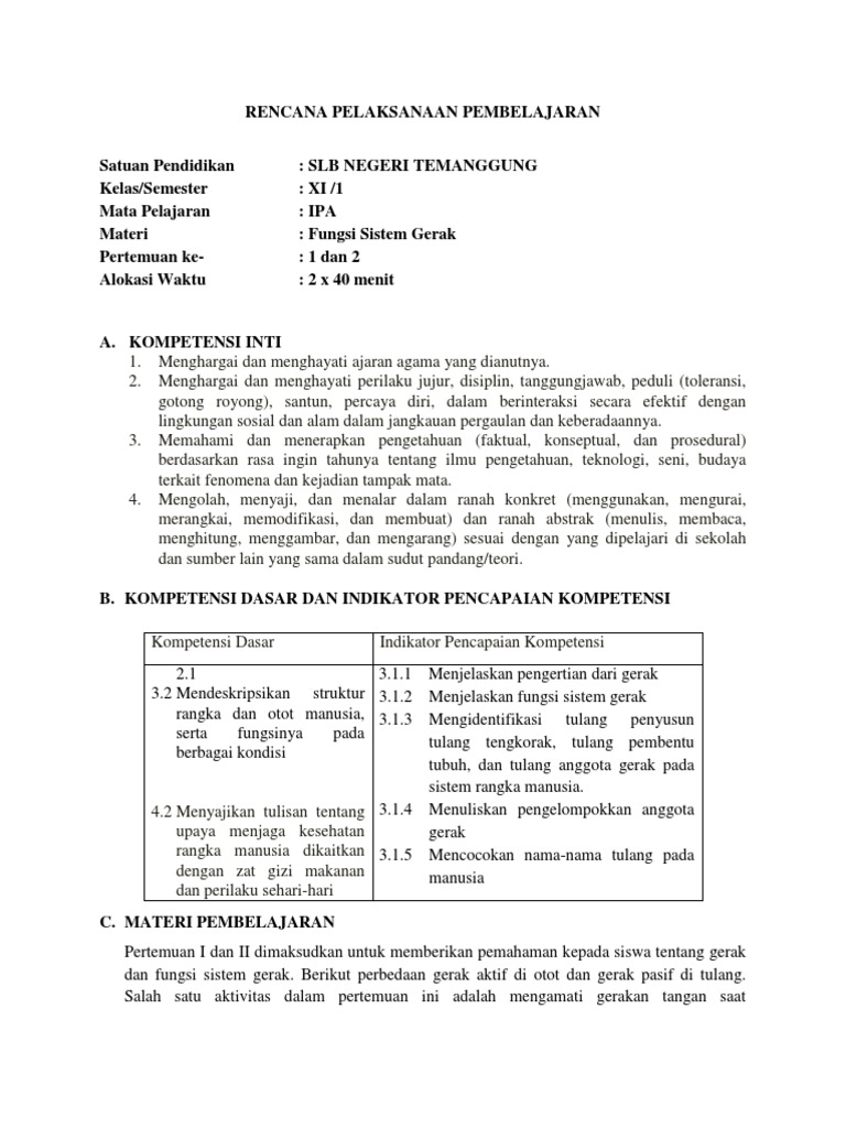 RPP Ipa Smalb 1 Fix | PDF