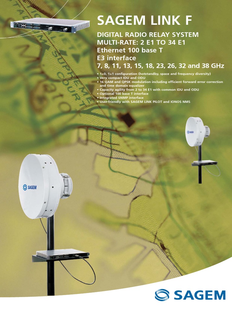 SAGEM LINK F Digital Radio Relay System | PDF | Modulation | Bit Rate