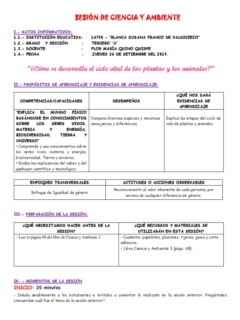 Ciclo Vital de Plantas y Animales | PDF | Plantas | Vida