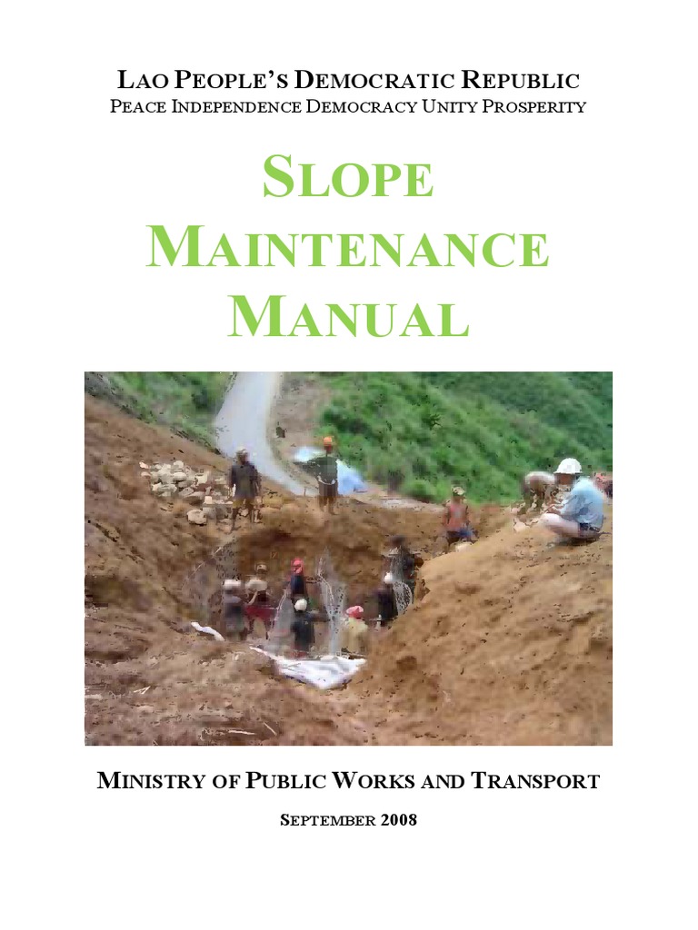 Slope Maintenance Manual | PDF | Erosion | Landslide