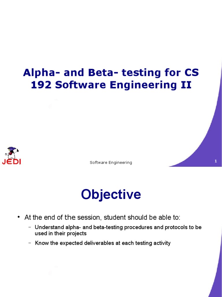 Alpha - and Beta - Testing Lecture | PDF | Software Release Life Cycle ...