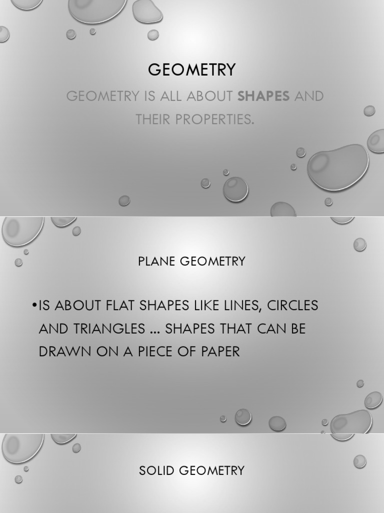 Geometry: Geometry Is All About Shapes and Their Properties | PDF