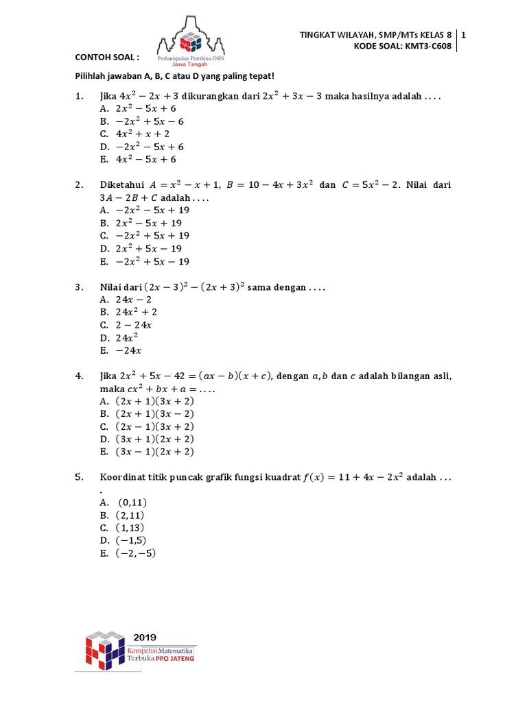 Contoh Soal KMT Kelas 8 Wilayah | PDF