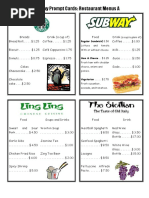 Math Café Menu and Pricing Guide | PDF
