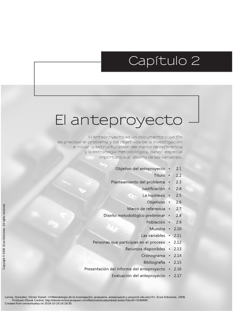 Metodología de La Investigación Propuesta Anteproy... - (CAPÍTULO 2) | PDF | Tuberculosis ...