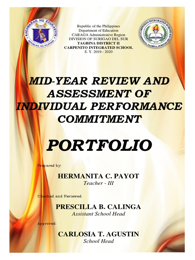 Editable Mid Year Review Portfolio 1 Cover Page 2 | PDF | Educational ...