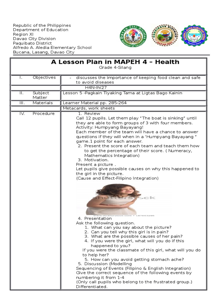 Lesson Plan in Mapeh | PDF | Behavior Modification | Psychological Concepts
