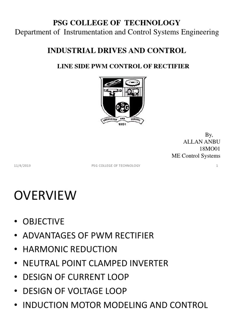PSG College of Technology: Department of Instrumentation and Control ...