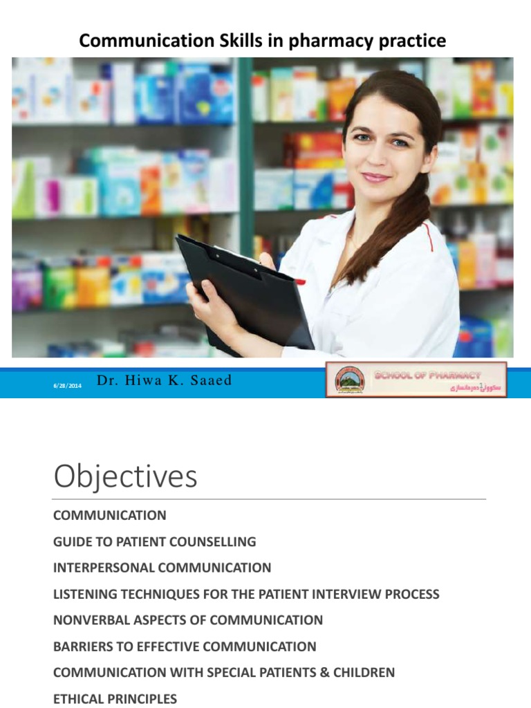 Pharmacy Communication Essentials | PDF | Nonverbal Communication ...