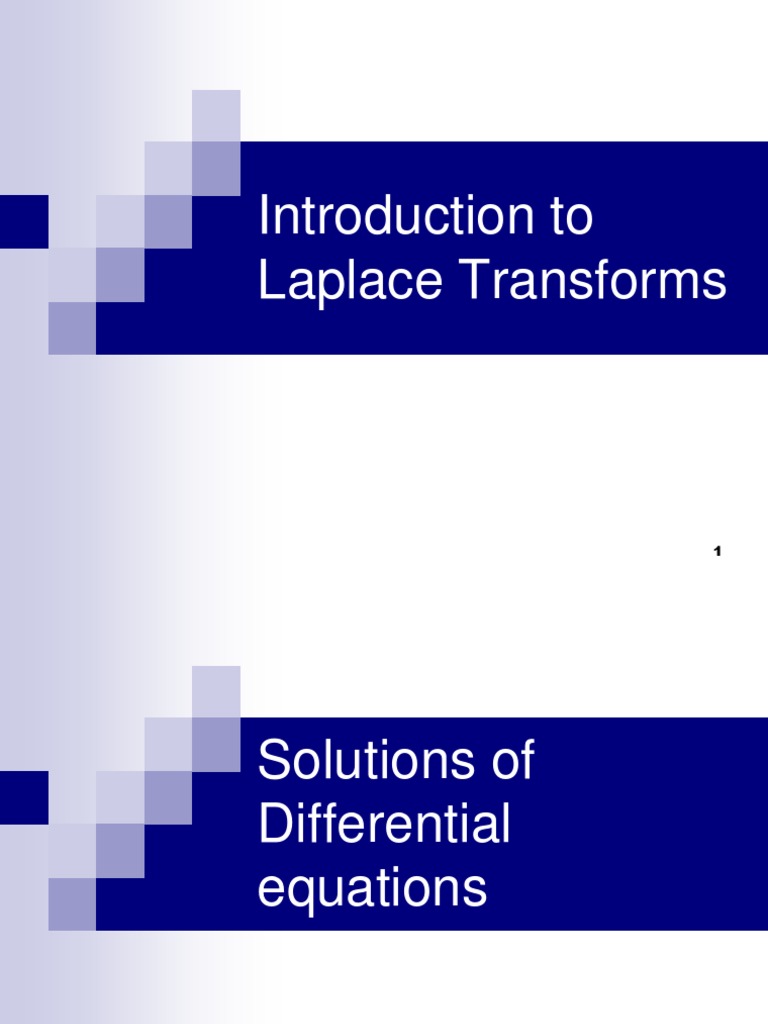 Introduction To Laplace Transforms | Download Free PDF | Laplace ...