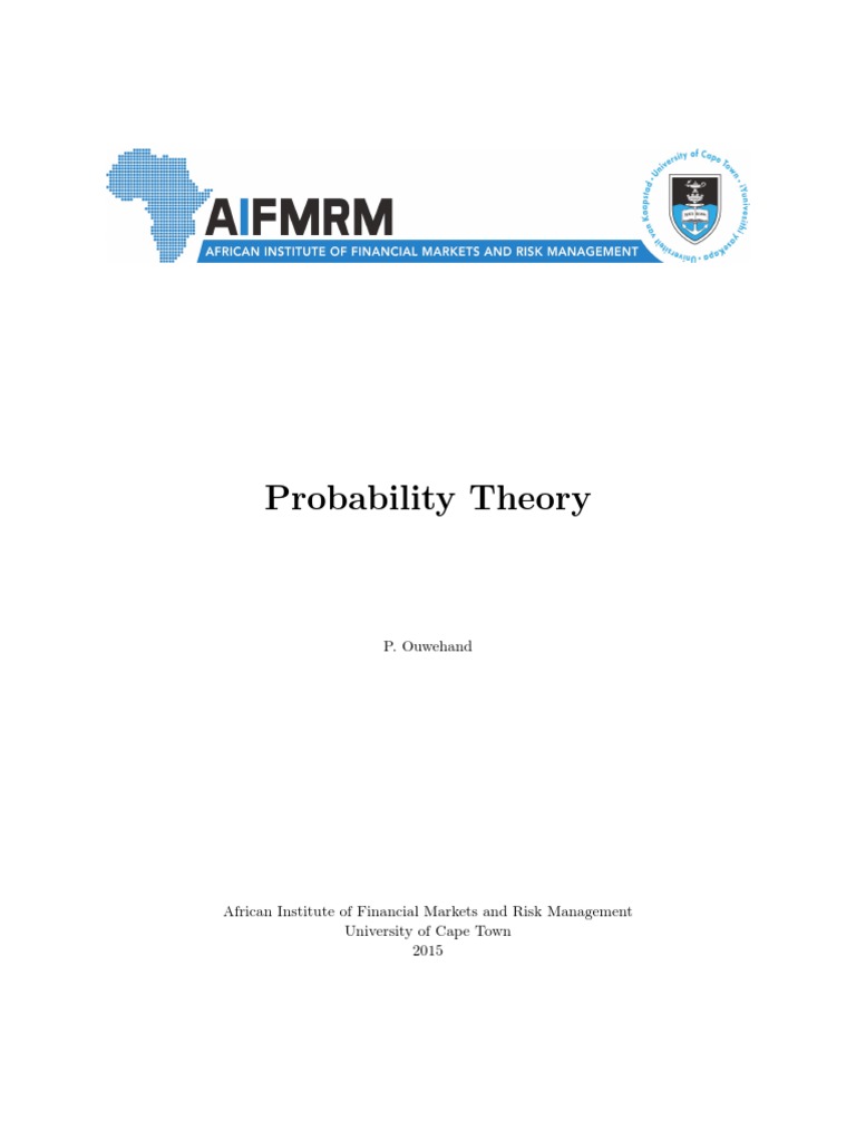 Probability Theory | PDF | Lebesgue Integration | Probability Theory