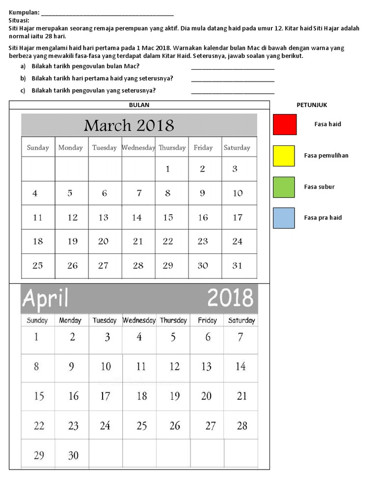 Latihan Kiraan Kitar Haid | PDF