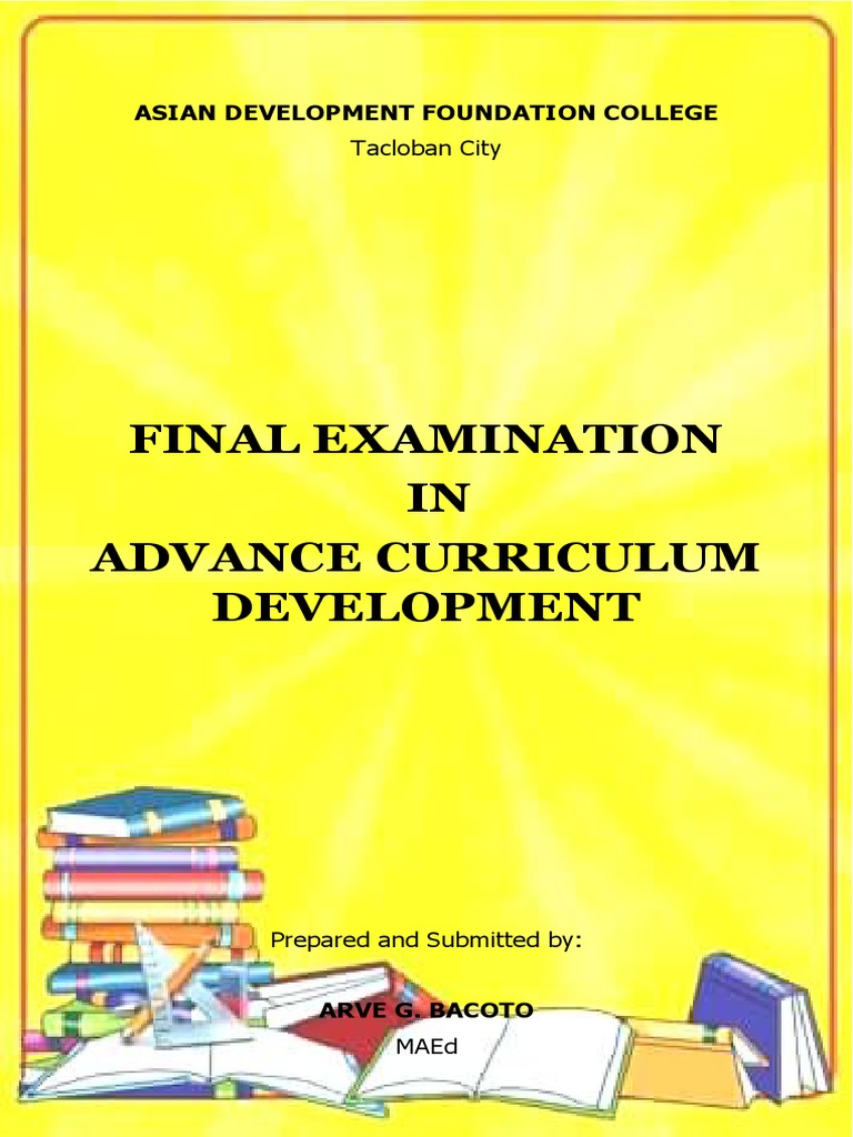 Final Exam Advanced Masteral | PDF | Curriculum | Teachers