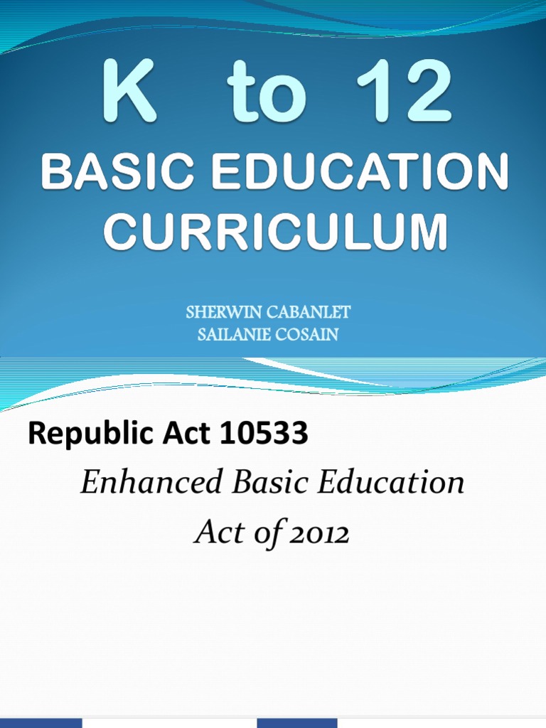K T0 12 Basic Education Curriculum | PDF | Science, Technology ...