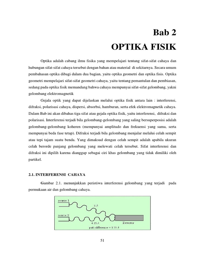 Bab 2 Optika Fisik PDF | PDF | Metode & Bahan Ajar | Seni