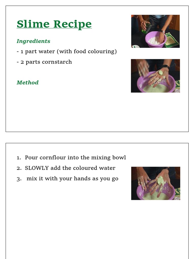 Slime Recipe | PDF