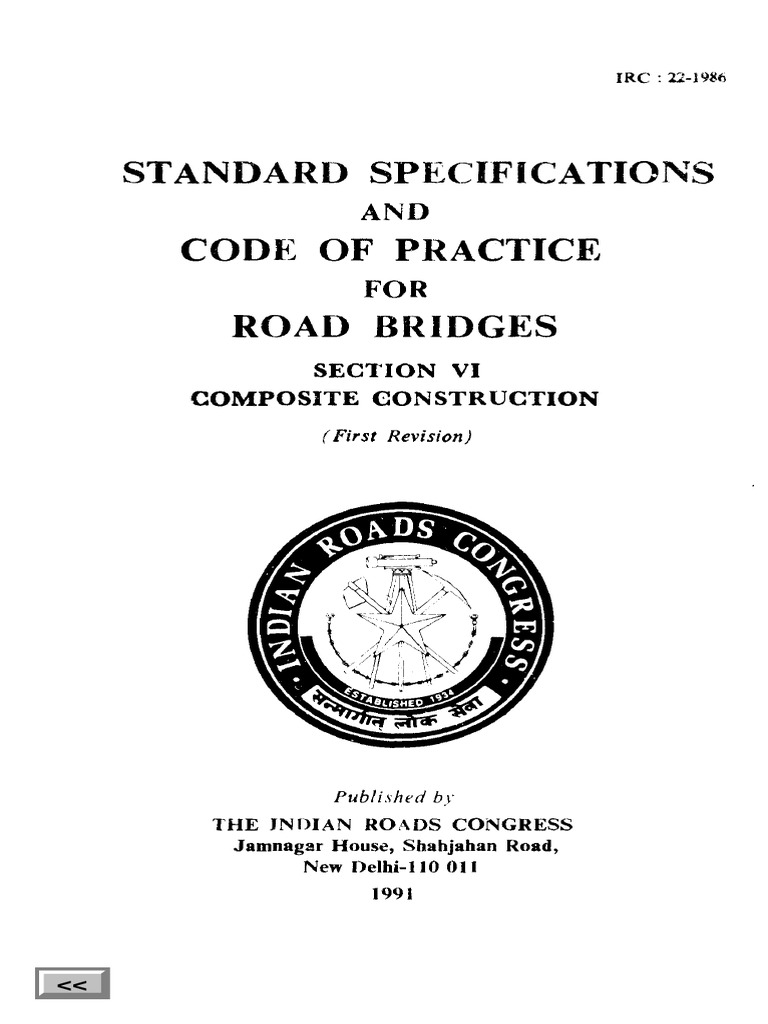 Irc 022-1986 | PDF | Strength Of Materials | Beam (Structure)
