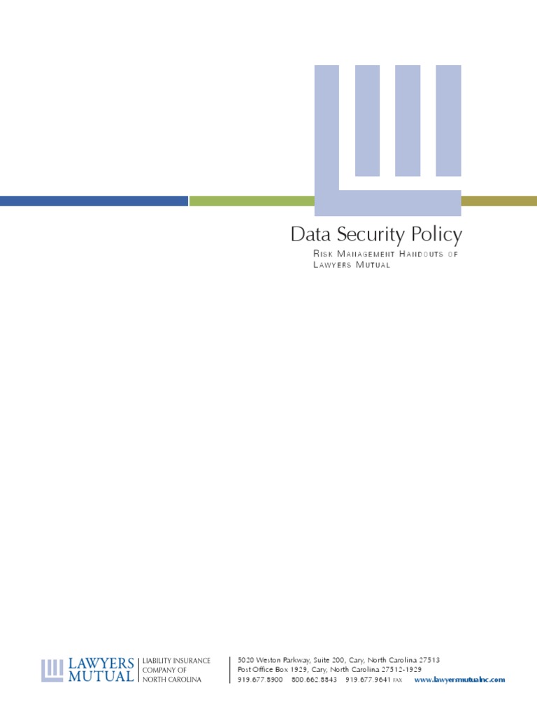 Data Security Policy Template | PDF | Password | Backup