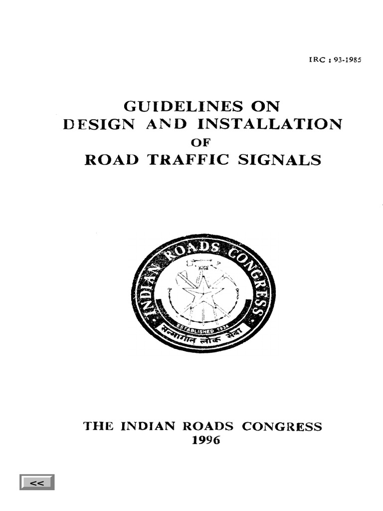 Guidelines On Design A1 D Installation Road Traffic Signals | PDF ...