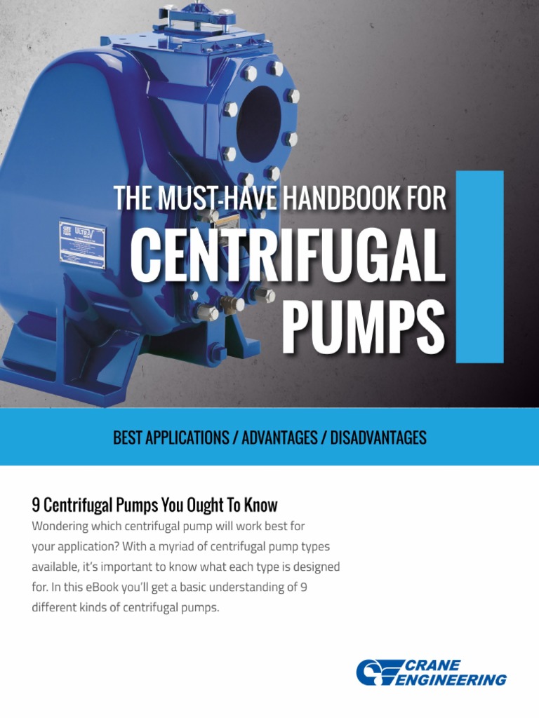 Centrifugal Pumps Handbook CRANE | PDF | Pump | Fluid Mechanics