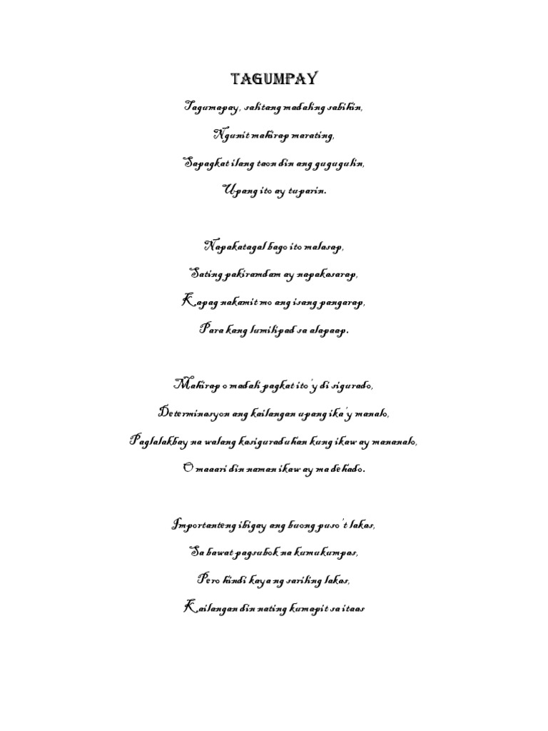 Tagumpay | PDF