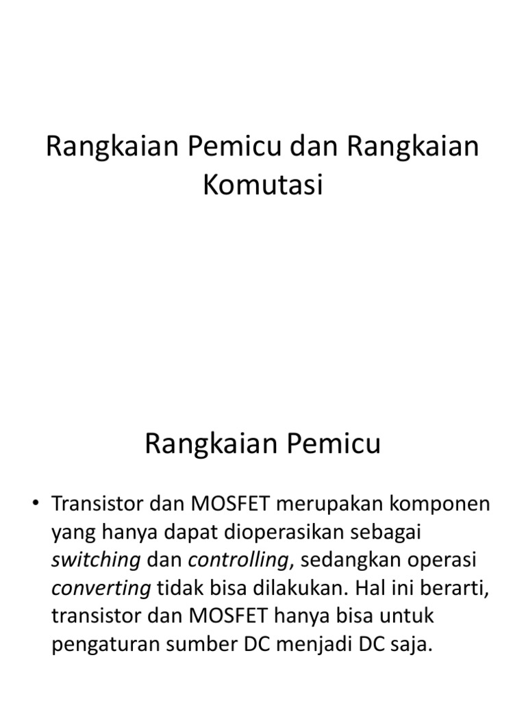 Rangkaian Pemicu Dan Rangkaian Komutasi | PDF