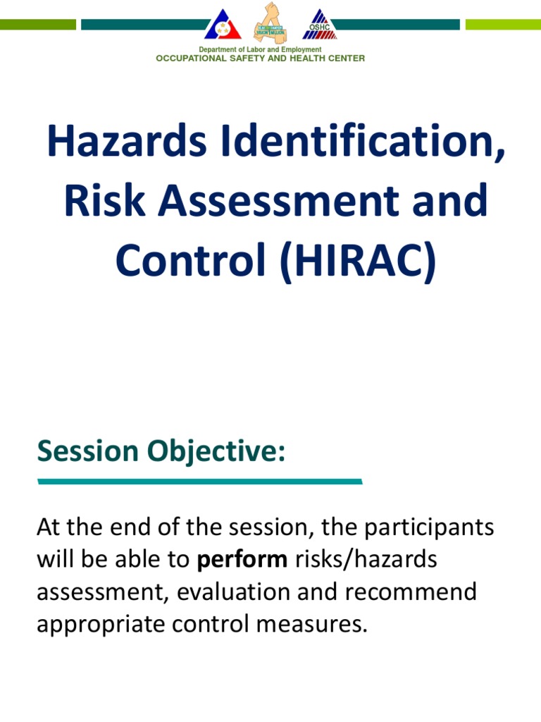 HIRAC Risk Assessment | PDF | Occupational Safety And Health | Risk ...
