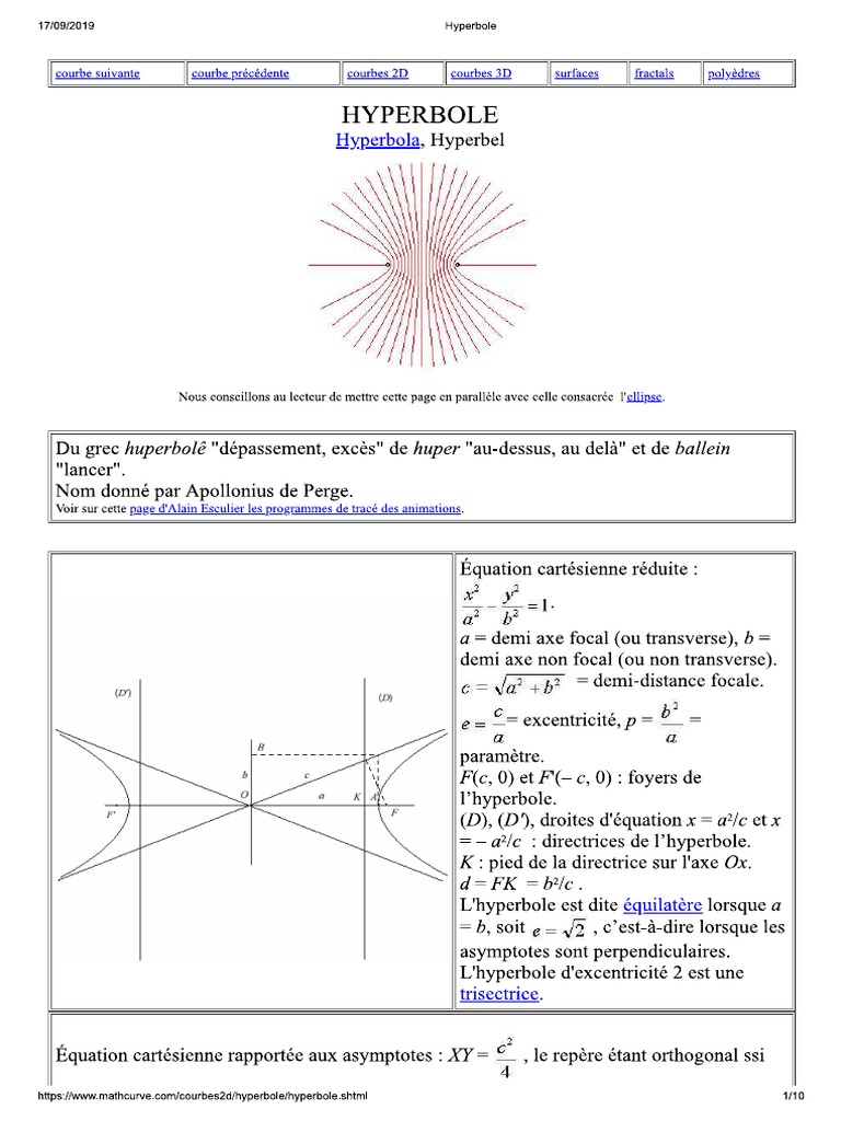 Cours Hyperbole | PDF