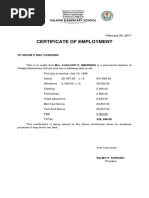 Certificate-Of-Employment-And-Compensation Sample | PDF