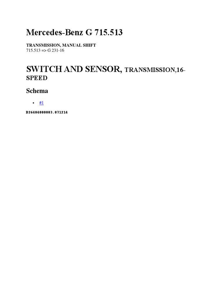 Specification and Component Details for Sensors and Switches Used in ...