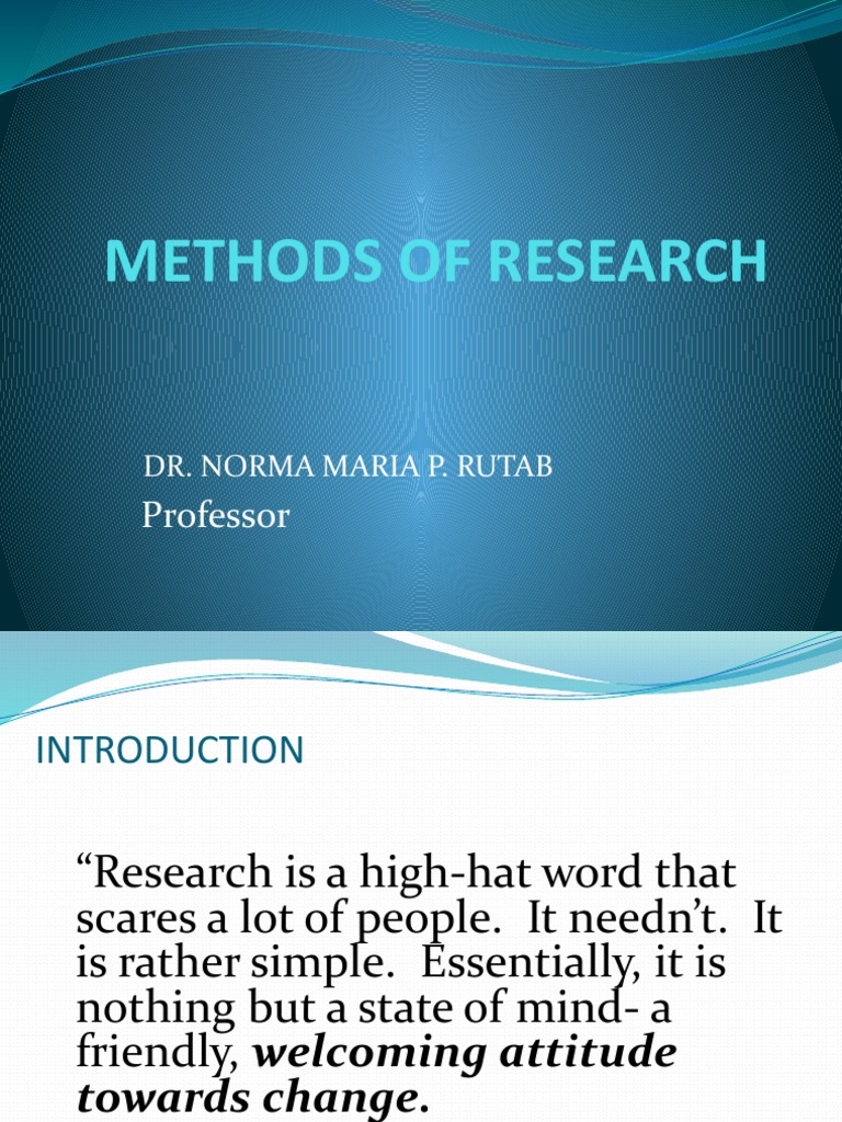 Methods of Research | PDF | Scientific Method | Hypothesis