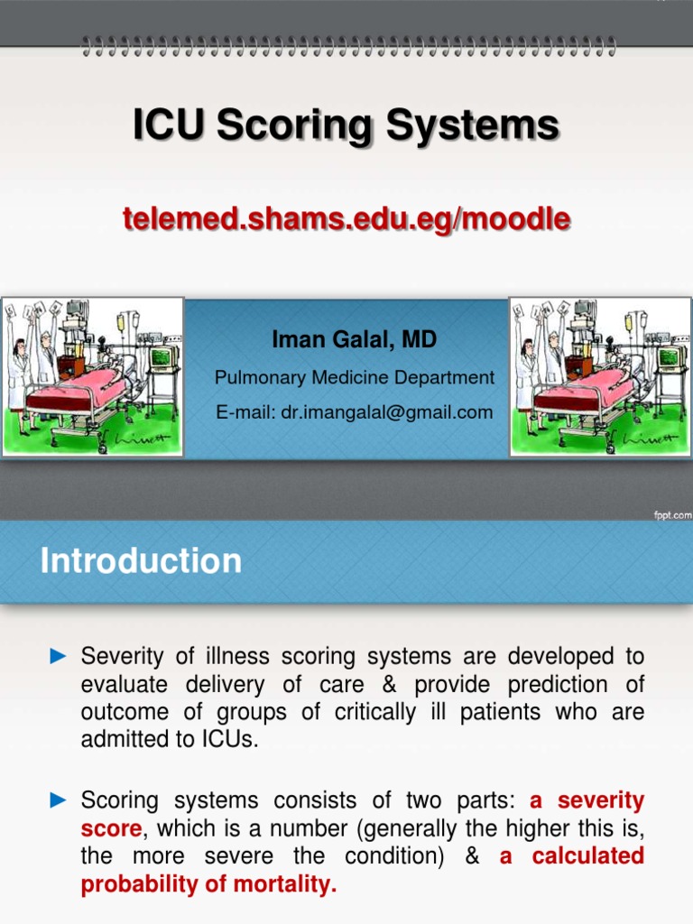 ICU Scoring Systems: Telemed - Shams.edu - Eg/moodle | PDF | Intensive ...