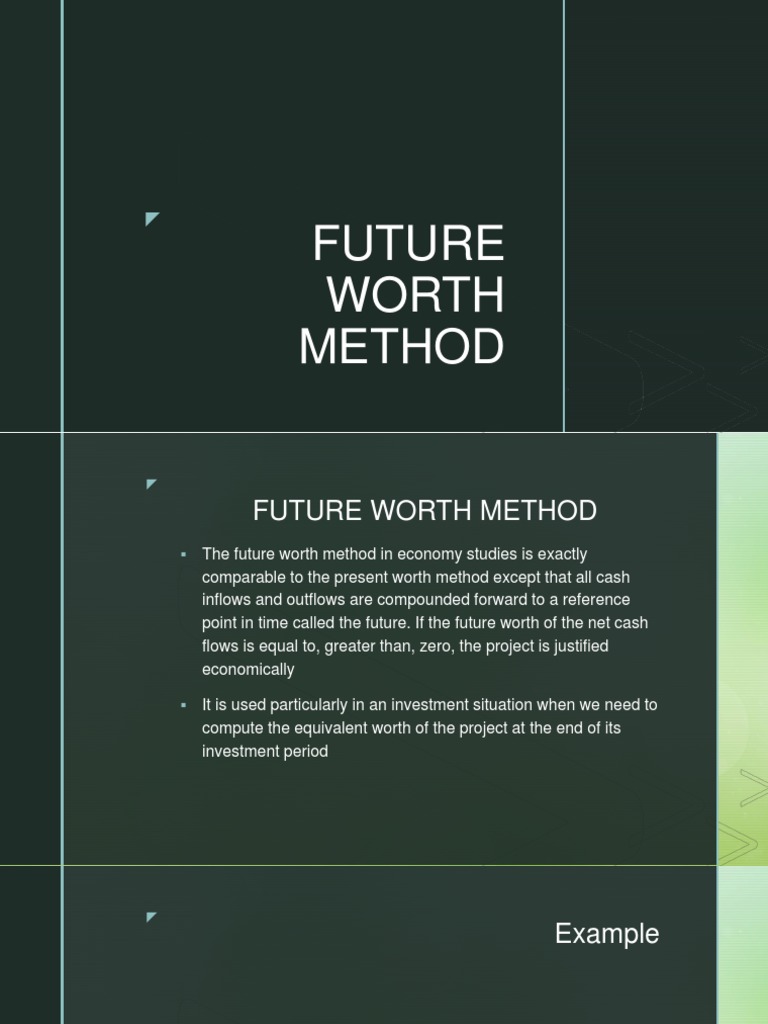 Future Worth Method | PDF